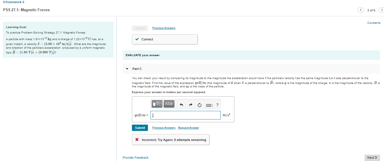 Solved Constants Submit Previous Answers Learning Goal: To | Chegg.com
