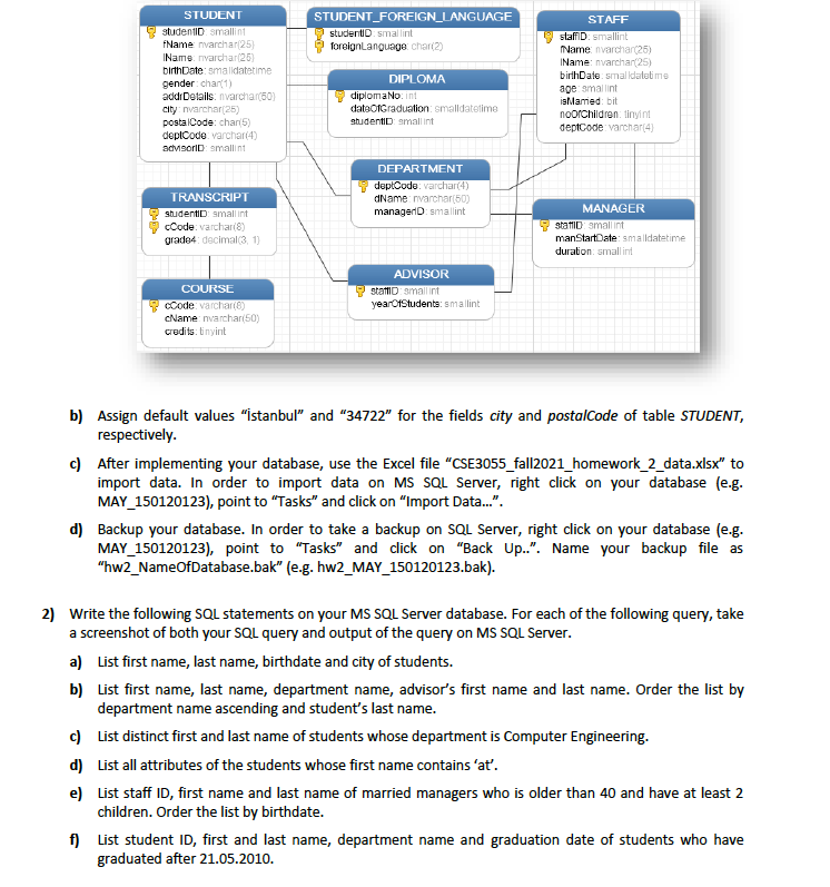Solved STUDENT_FOREIGN_LANGUAGE student smallint | Chegg.com
