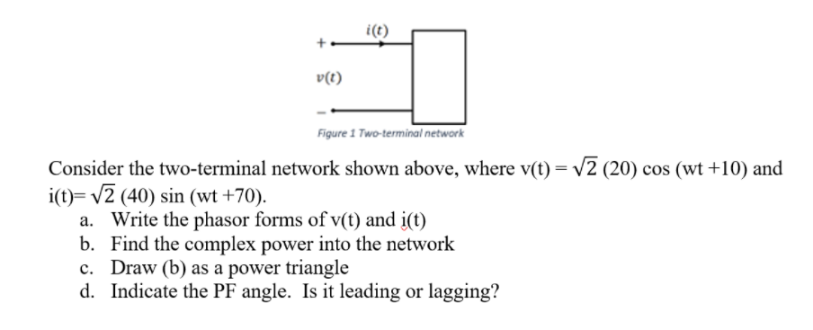 Solved v(0) Figure 1 Two-terminal network Consider the | Chegg.com