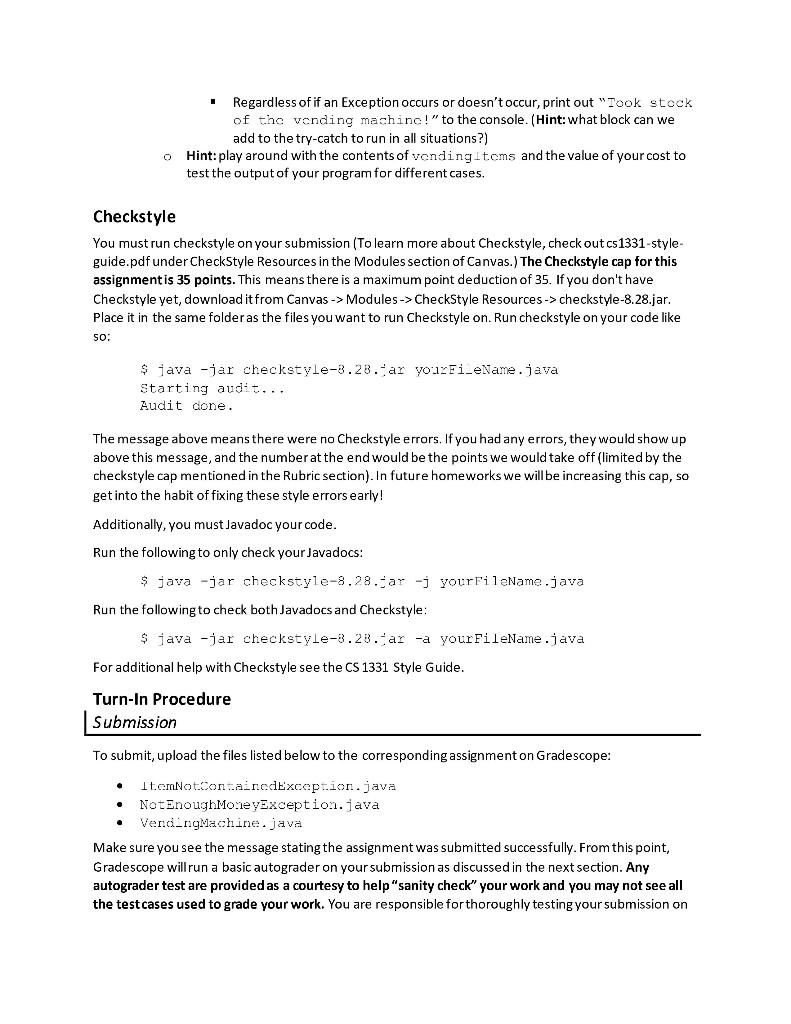Solved Programming Exercise 05 - Vending Machine Authors: | Chegg.com