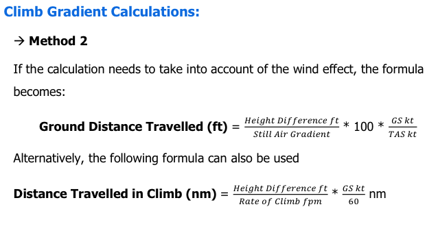 Solved Climb Gradient Calculations: → Method 2 If the | Chegg.com