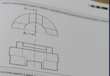 Solved Given the top and front views, draw the left side | Chegg.com