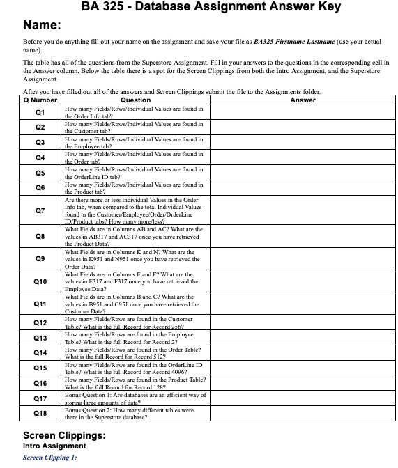 Solved Name: Before you do anything fill out your name on | Chegg.com