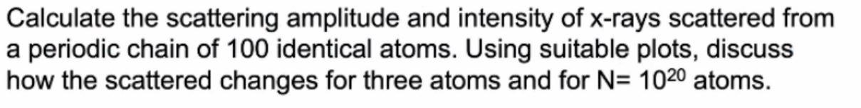 Solved Calculate the scattering amplitude and intensity of | Chegg.com