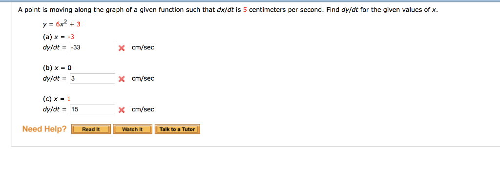 Solved point is moving along the graph of a given function | Chegg.com