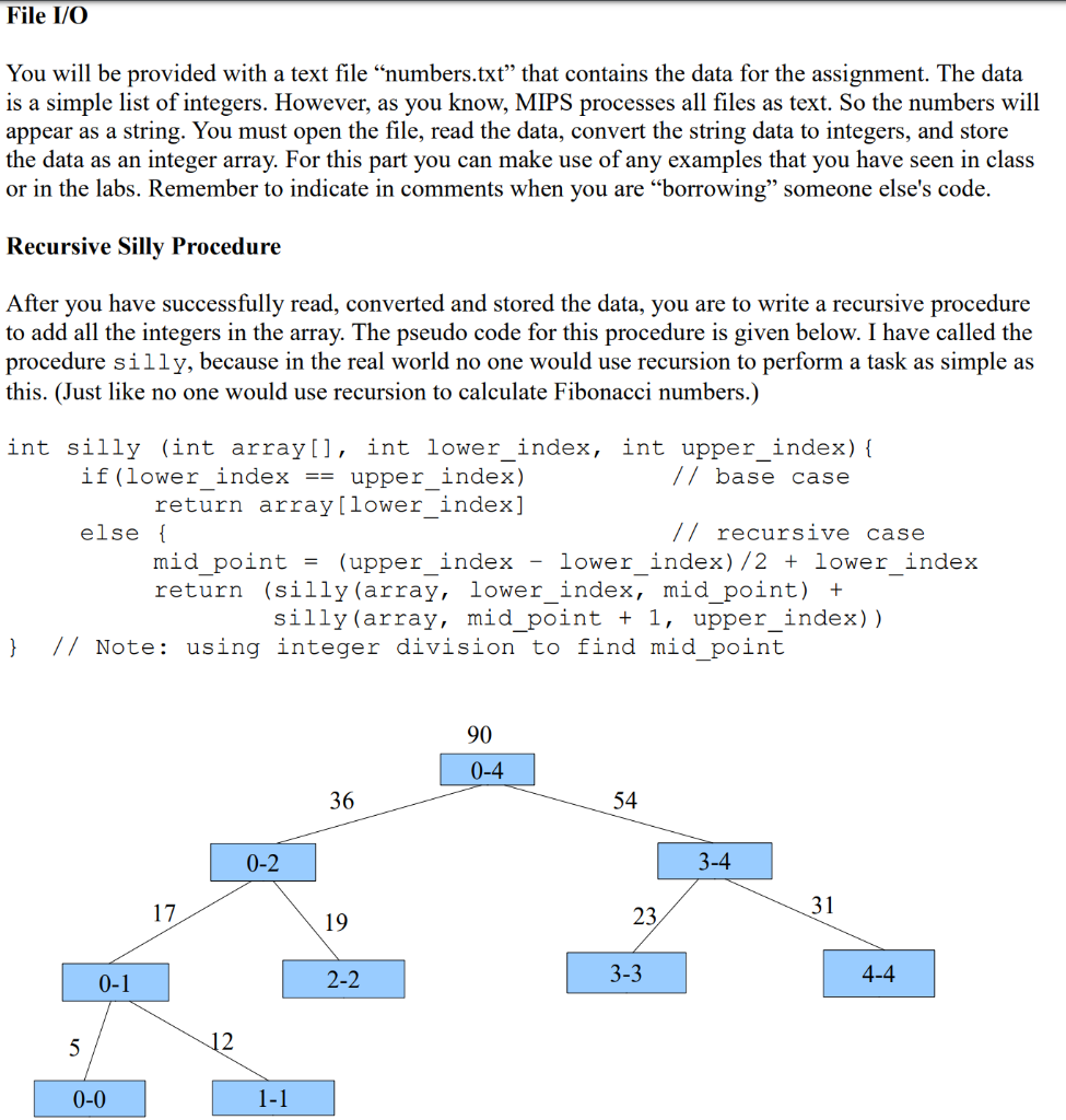 File I/O You will be provided with a text file | Chegg.com