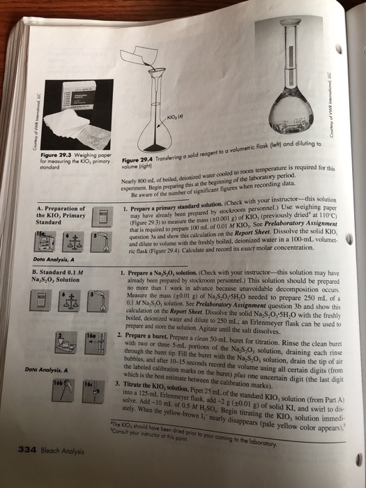 Solved Experiment 29 Bleach Analysis Bleach is used for | Chegg.com