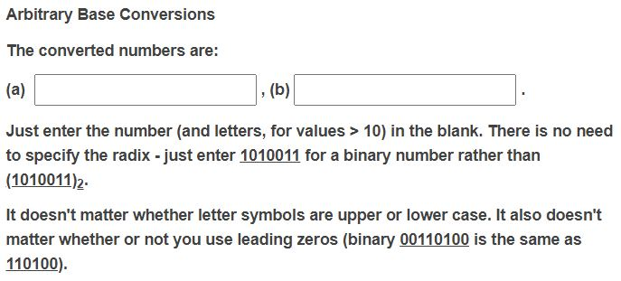 Solved Arbitrary Base Conversions The converted numbers are: | Chegg.com