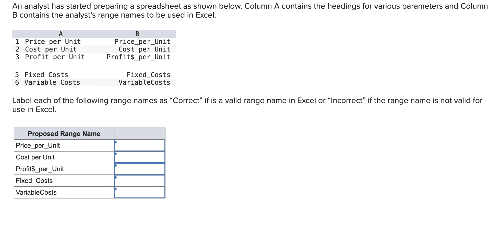 Solved An analyst has started preparing a spreadsheet as | Chegg.com