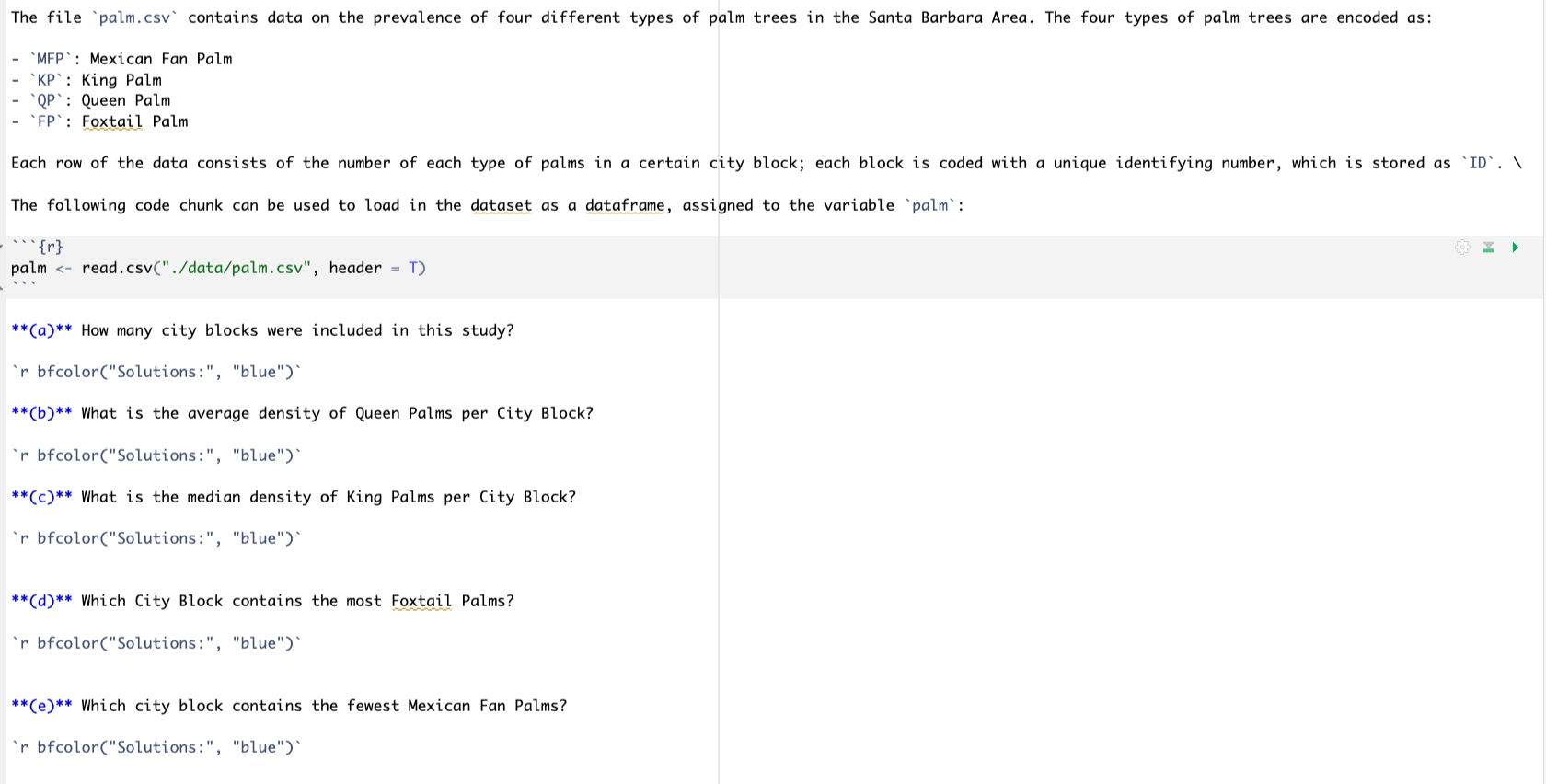 - 'MFP': Mexican Fan Palm - 'KP': King Palm - 'QP': | Chegg.com