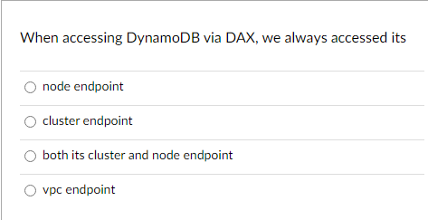 Solved To access DAX or DynamoDB from a Javascript program, | Chegg.com
