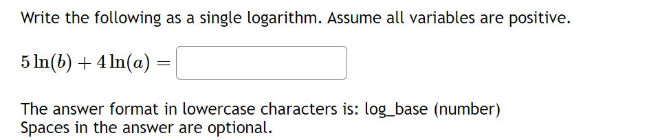 Solved Write the following as a single logarithm. Assume all | Chegg.com