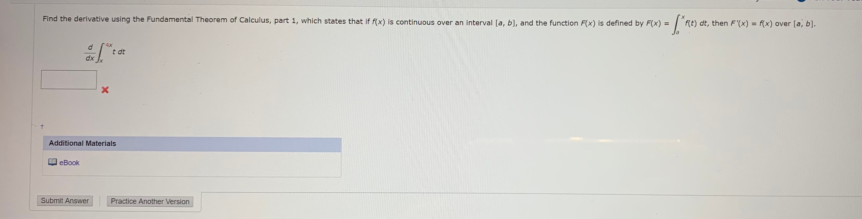 Solved Find the derivative using the Fundamental Theorem of | Chegg.com