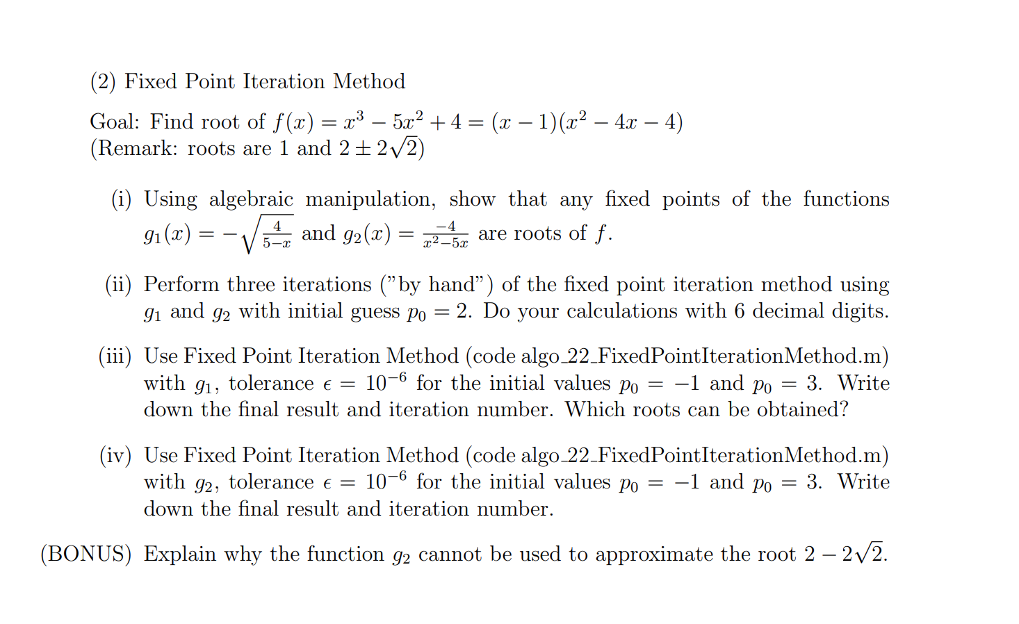 Solved Mainly 1 and 2. 3 and 4 require a matlab code. Bonus | Chegg.com