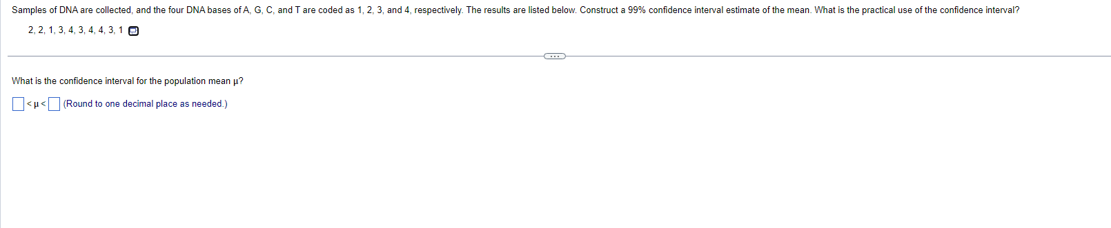 Solved 2,2,1,3,4,3,4,4,3,1 ﻿What is the confidence | Chegg.com