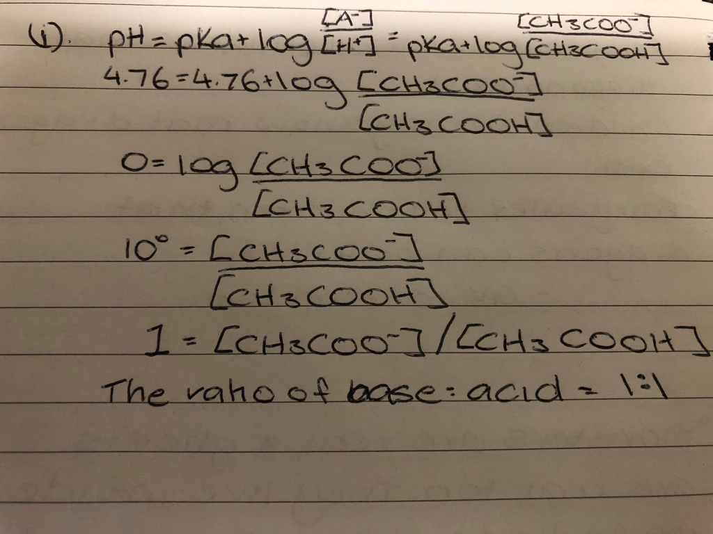 Solved Background Q2. If the pKa of CH3COOH is 4.76, | Chegg.com