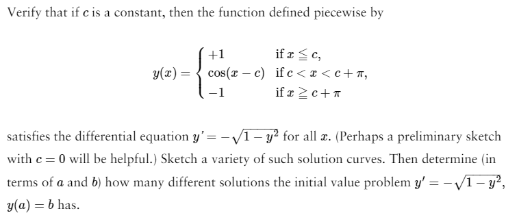 Solved Verify that if c is a constant, then the function | Chegg.com
