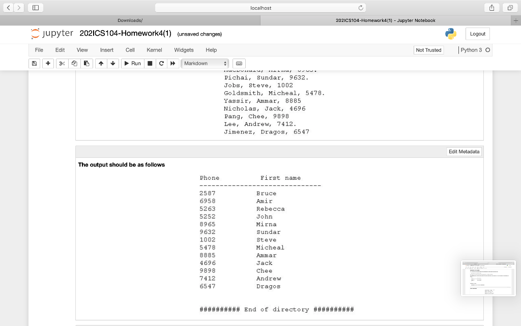 Solved localhost Downloads/ 2021C5104-Homework4/11 - Jupyter | Chegg.com