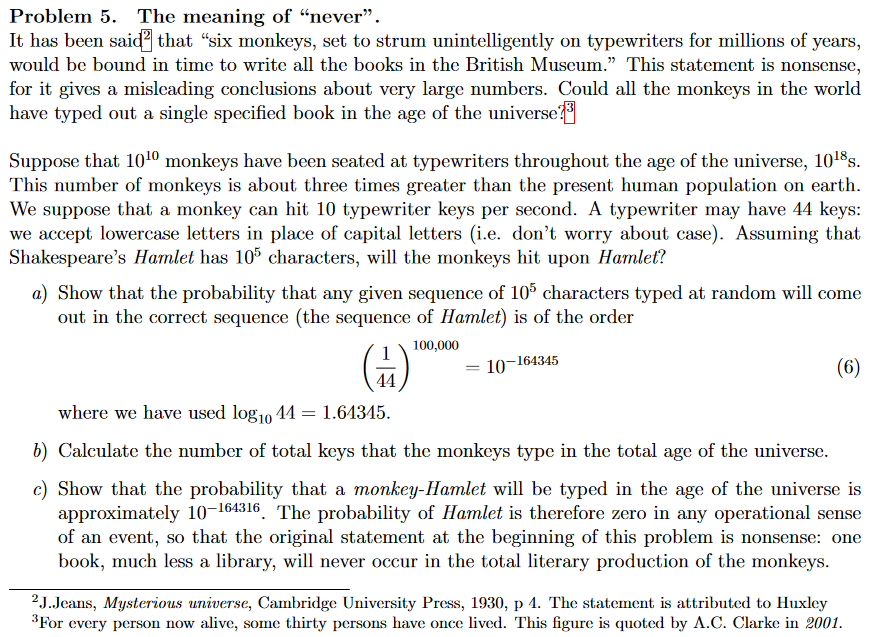 Solved Problem 5. The meaning of "never". It has been said" | Chegg.com