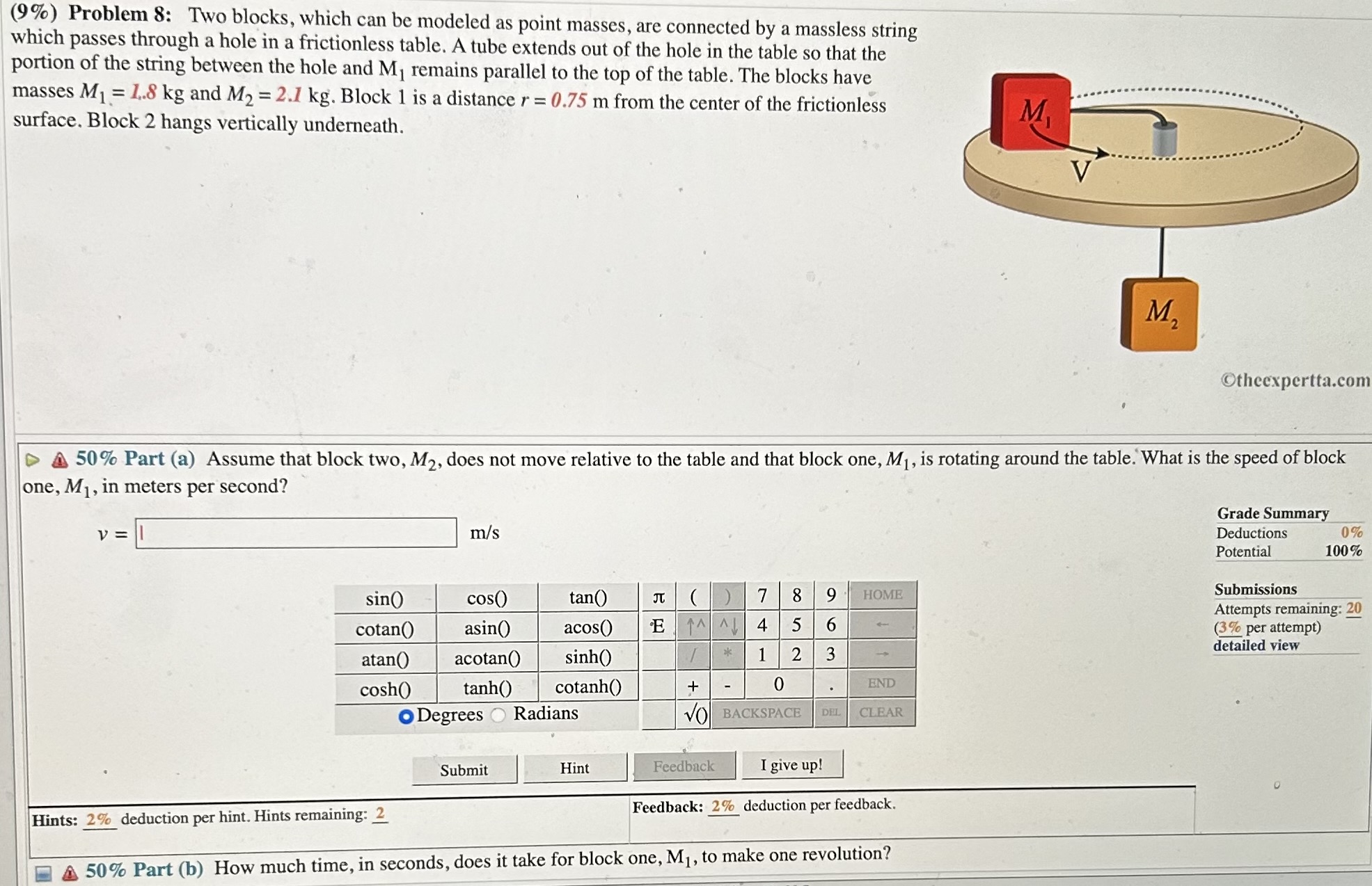 Solved (9\%) Problem 8: Two blocks, which can be modeled as | Chegg.com Solved (9\%) Problem 8: Two blocks, which can be modeled as | Chegg.com