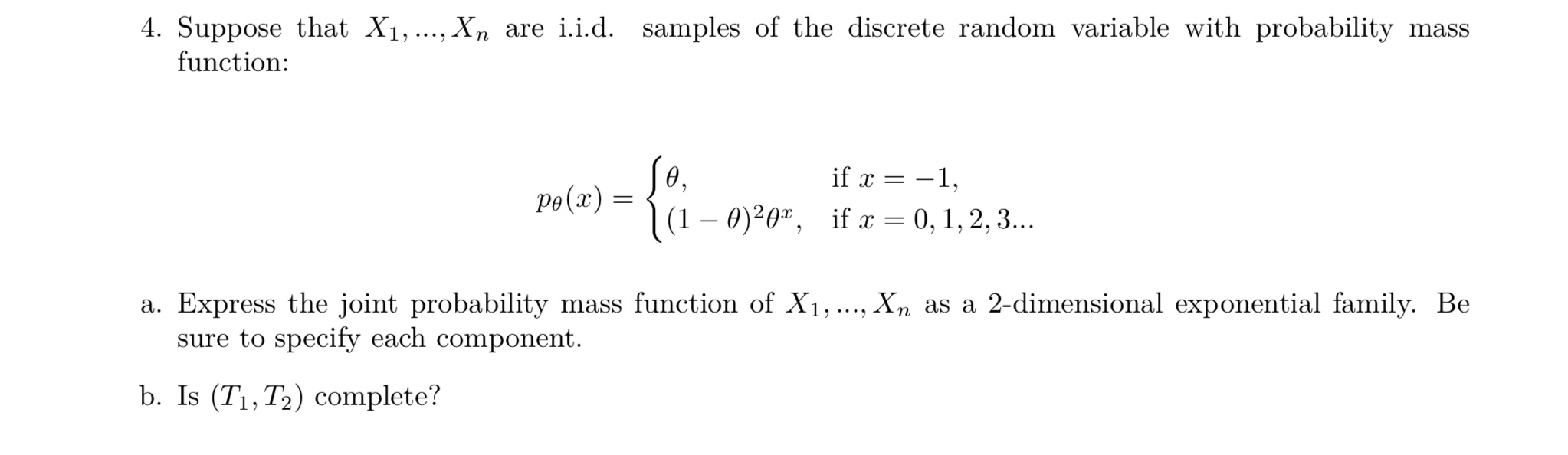 Solved Suppose that x1,dots,xn ﻿are i.i.d. ﻿samples of the | Chegg.com