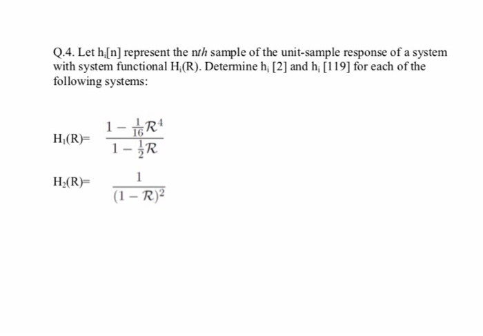 Let hi[n] represent the nth sample of the unit-sample | Chegg.com
