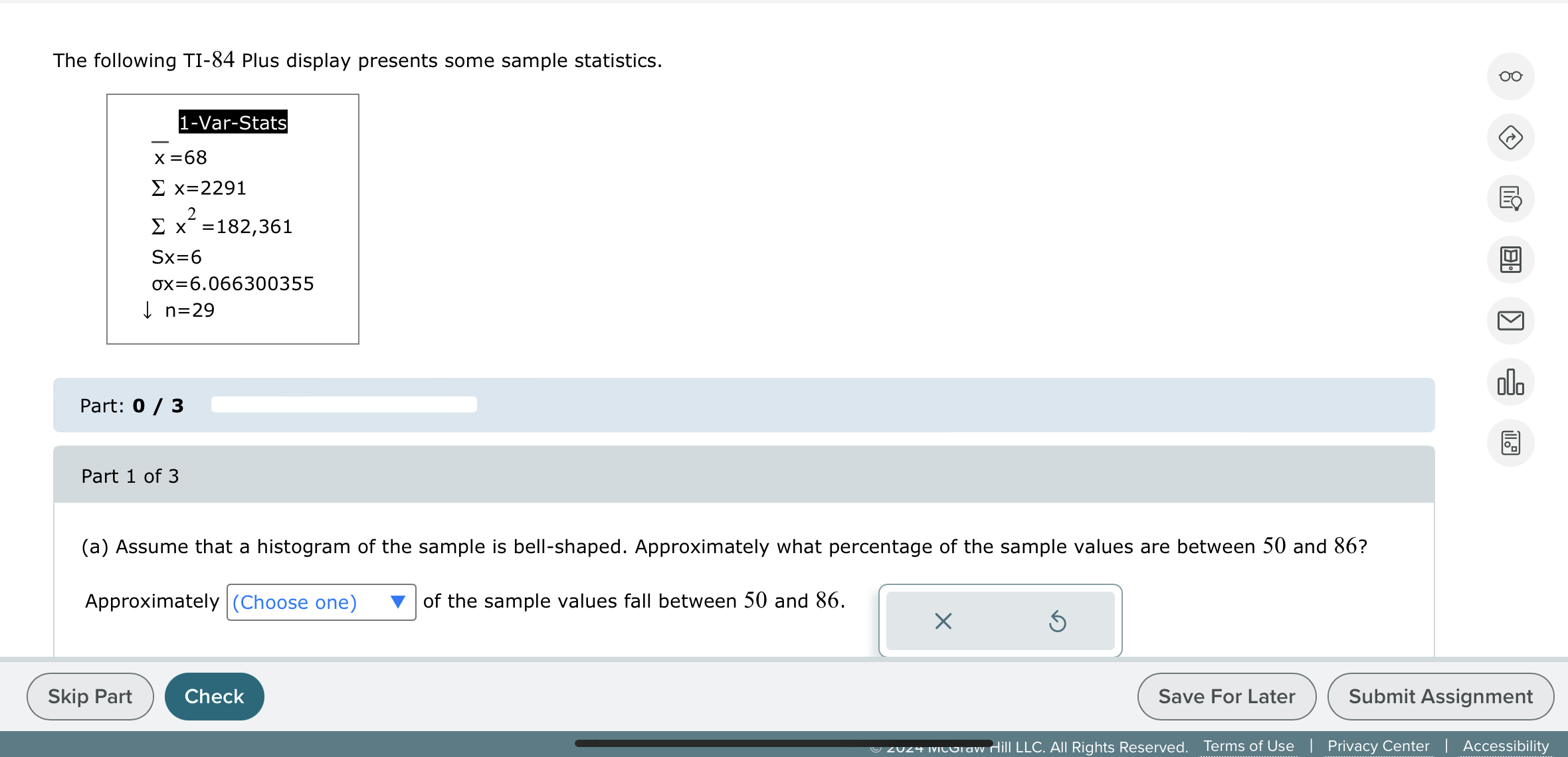 Solved The following TI-84 ﻿Plus display presents some | Chegg.com