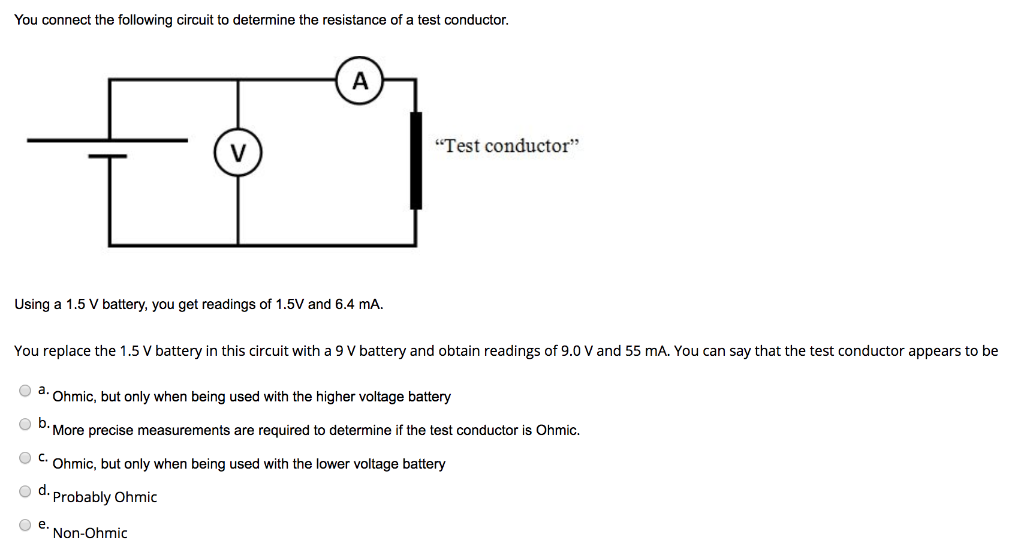 Solved You connect the following circuit to determine the | Chegg.com