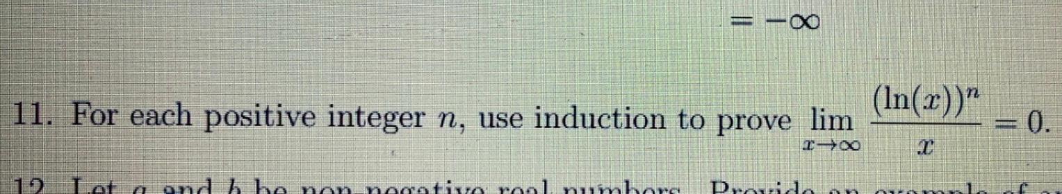 Solved = | ~ 11. For each positive integer n, use induction | Chegg.com