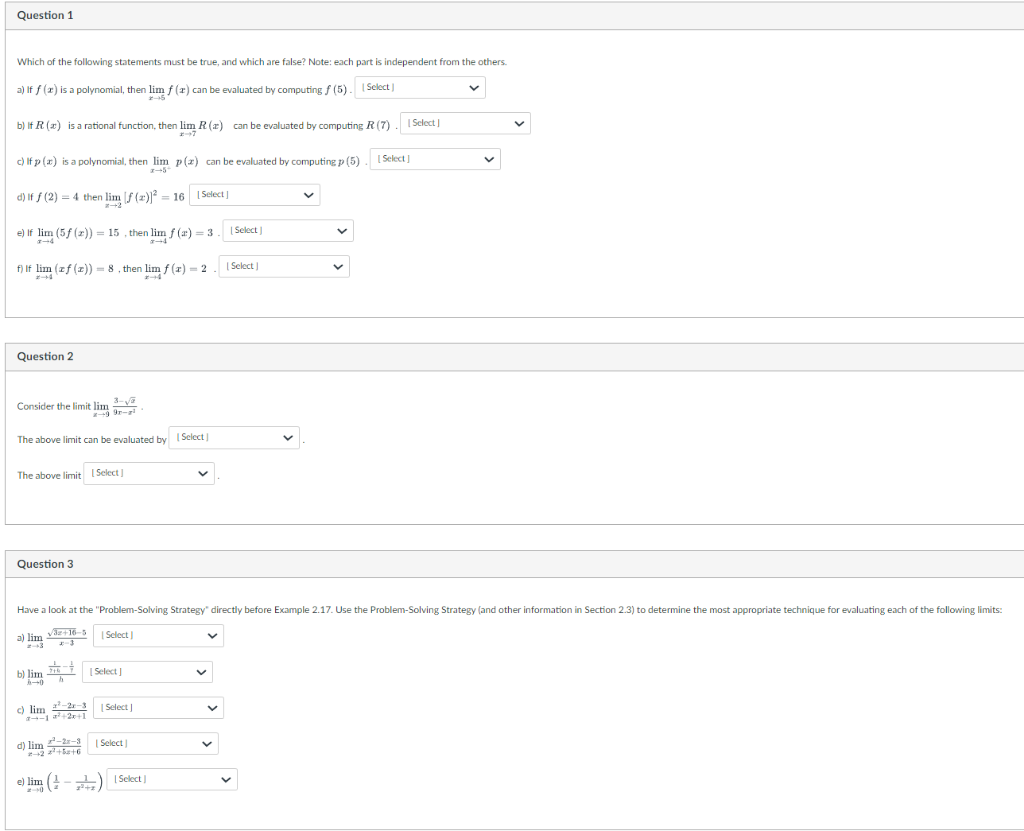 Solved Which of the following statements must be true, and | Chegg.com