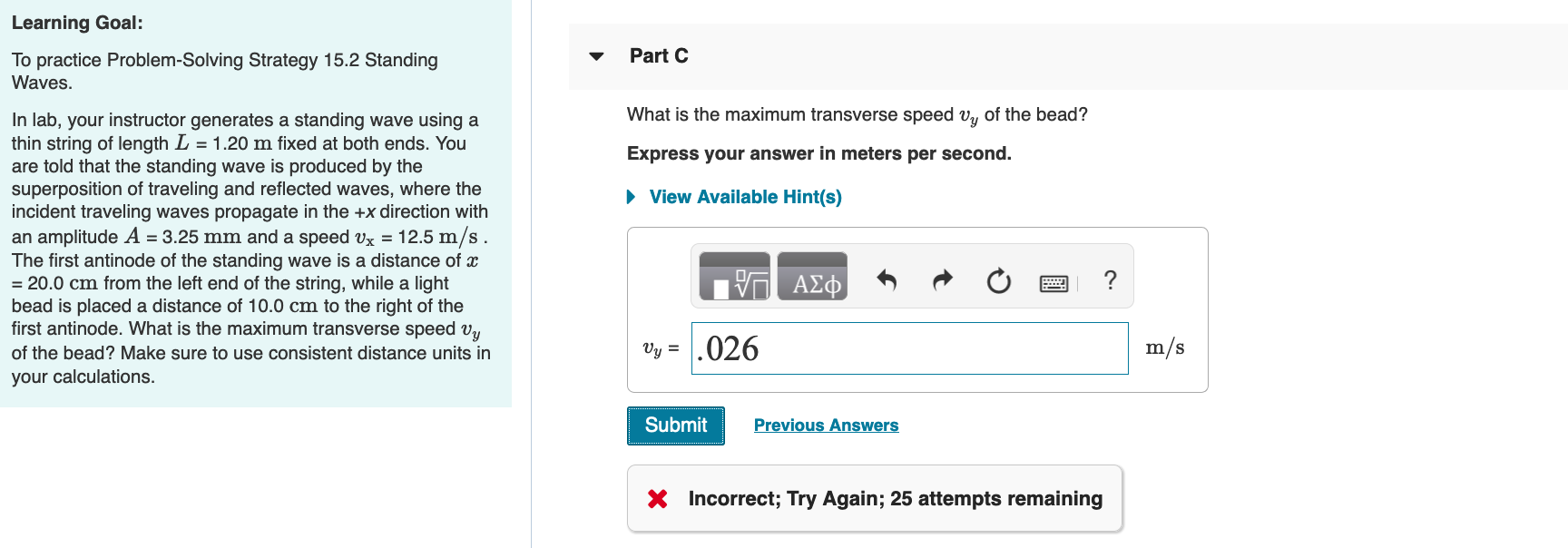 Solved Learning Goal: Part C To practice Problem Solving | Chegg.com