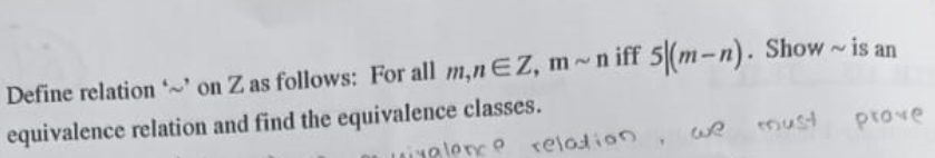 Solved Define relation ' ∼ ' ﻿on Z ﻿as follows: For all | Chegg.com