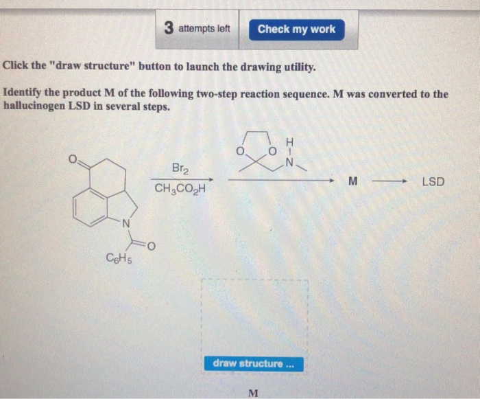 Solved 3 attempts let Check my work Click the "draw | Chegg.com