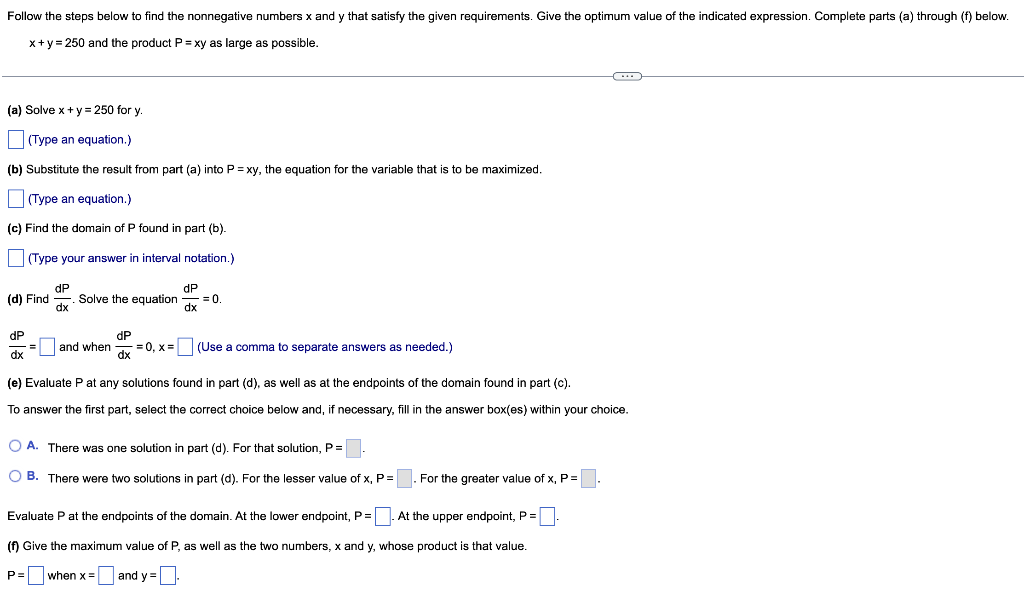Solved Follow the steps below to find the nonnegative | Chegg.com