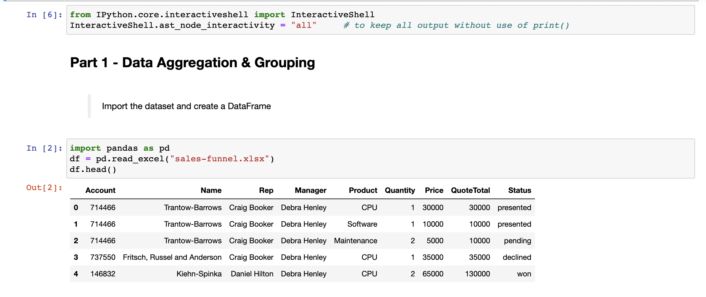 Solved In [6]: from IPython.core.interactiveshell import | Chegg.com