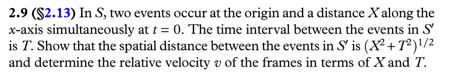 Solved 2.9 ( ﻿$2.13 ﻿In S, ﻿two events occur at the origin | Chegg.com
