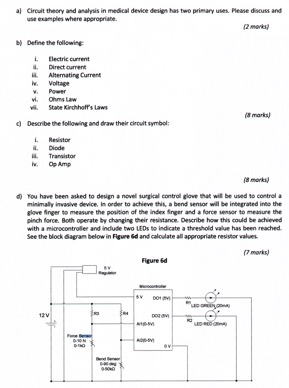 Solved a) Circuit theory and analysis in medical device | Chegg.com