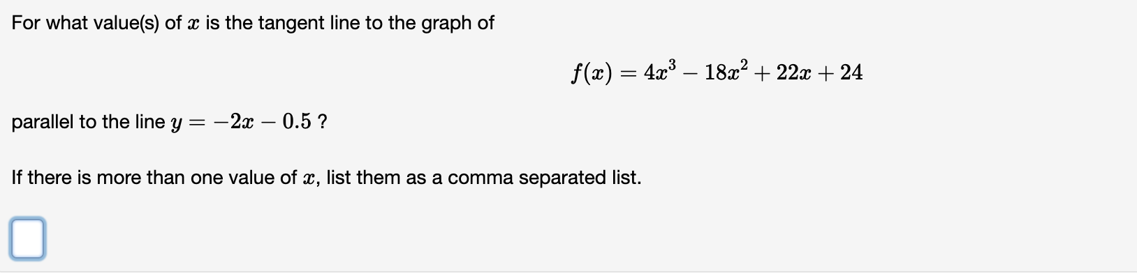 Solved For what value(s) ﻿of x ﻿is the tangent line to the | Chegg.com