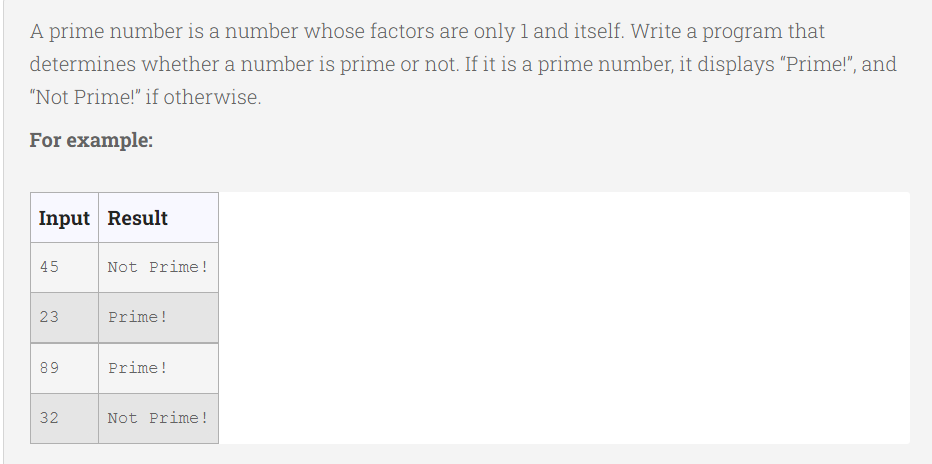 Solved A prime number is a number whose factors are only 1 | Chegg.com