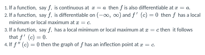 Solved 1. If a function, say f, is continuous at x=a then f | Chegg.com