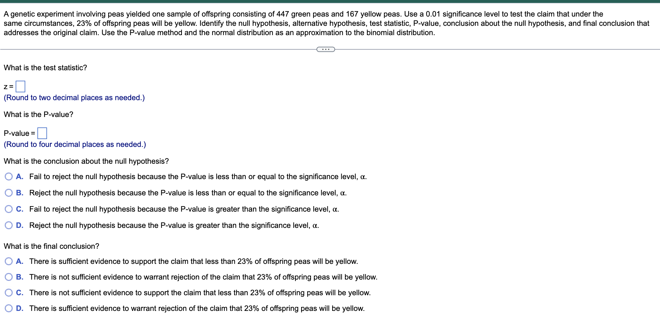 Solved addresses the original claim. Use the P-value method | Chegg.com