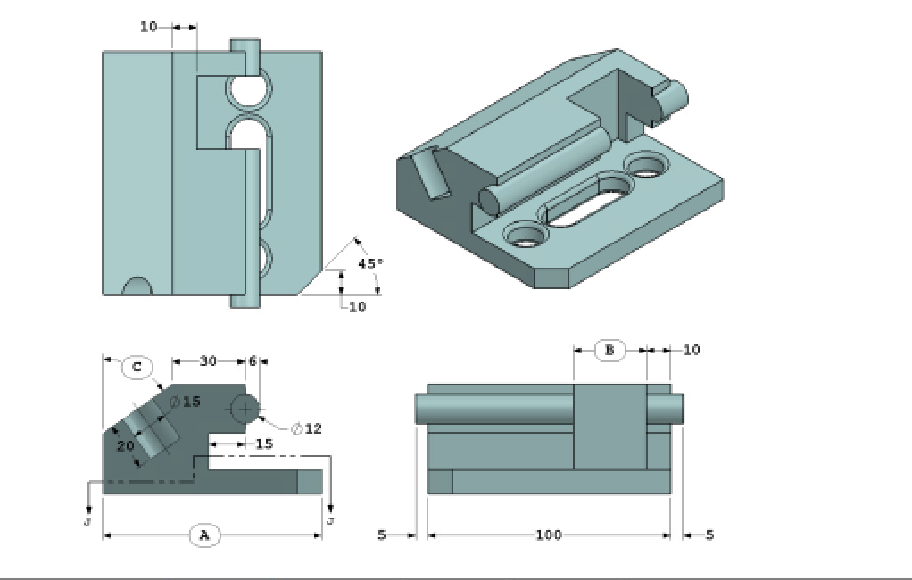 Solved B32901: Basic Part - Step 1 - (Fixture Block) Build | Chegg.com