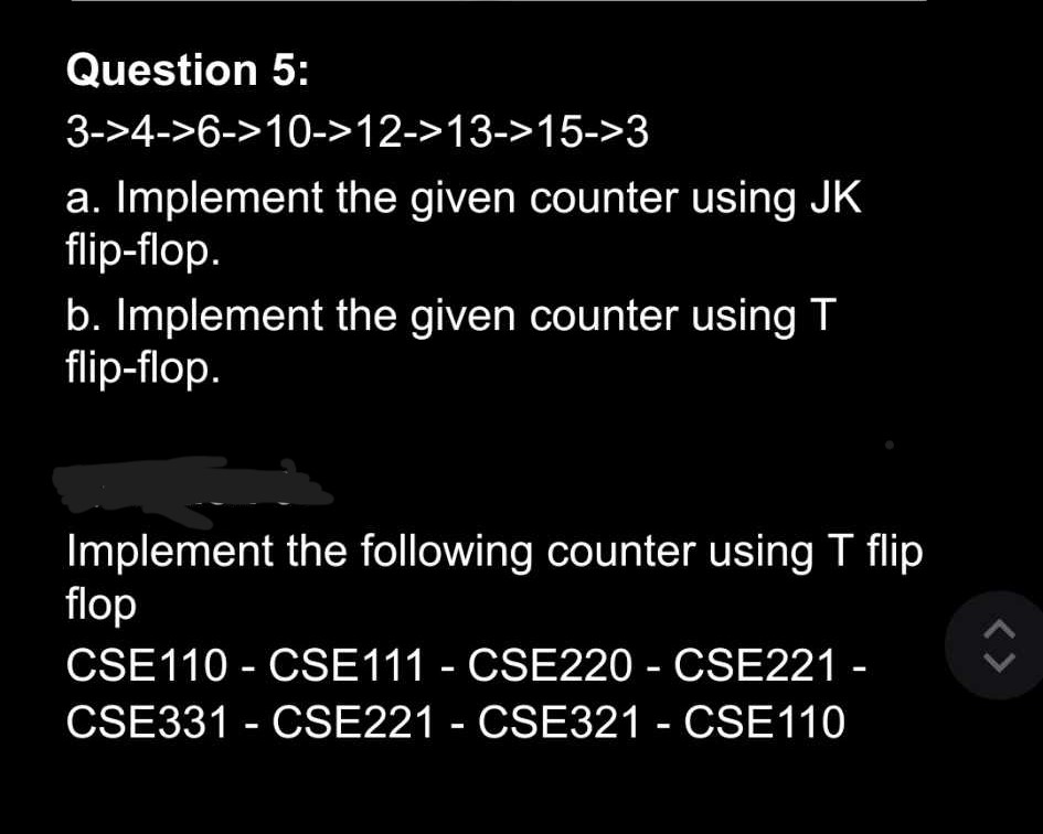 Question 5:3→4→6→10→12→13→15→3a. ﻿Implement the given | Chegg.com