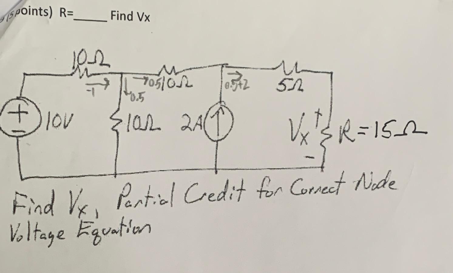 Solved Find Vx, use Partial Node Voltage equations and work | Chegg.com