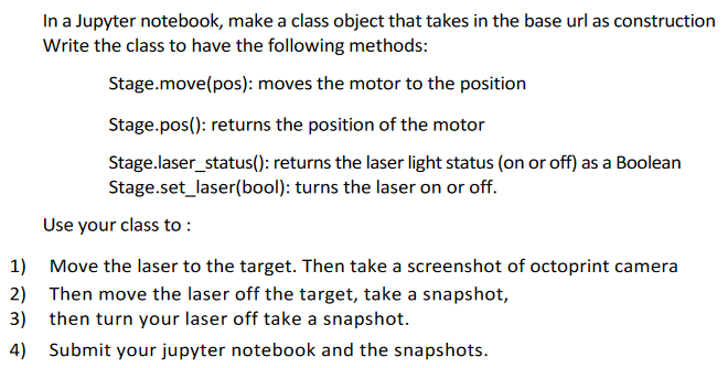 Solved In a Jupyter notebook, make a class object that takes | Chegg.com