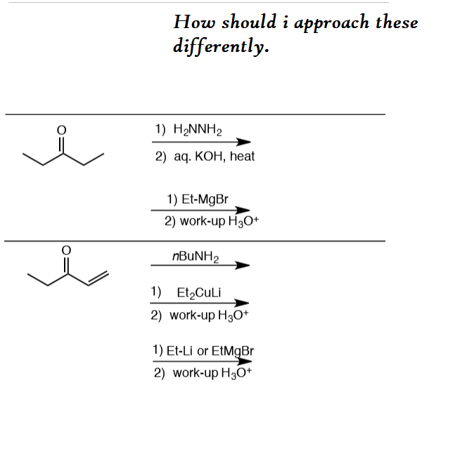 Solved How should i approach these differently. 1) H2NNH2 2) | Chegg.com