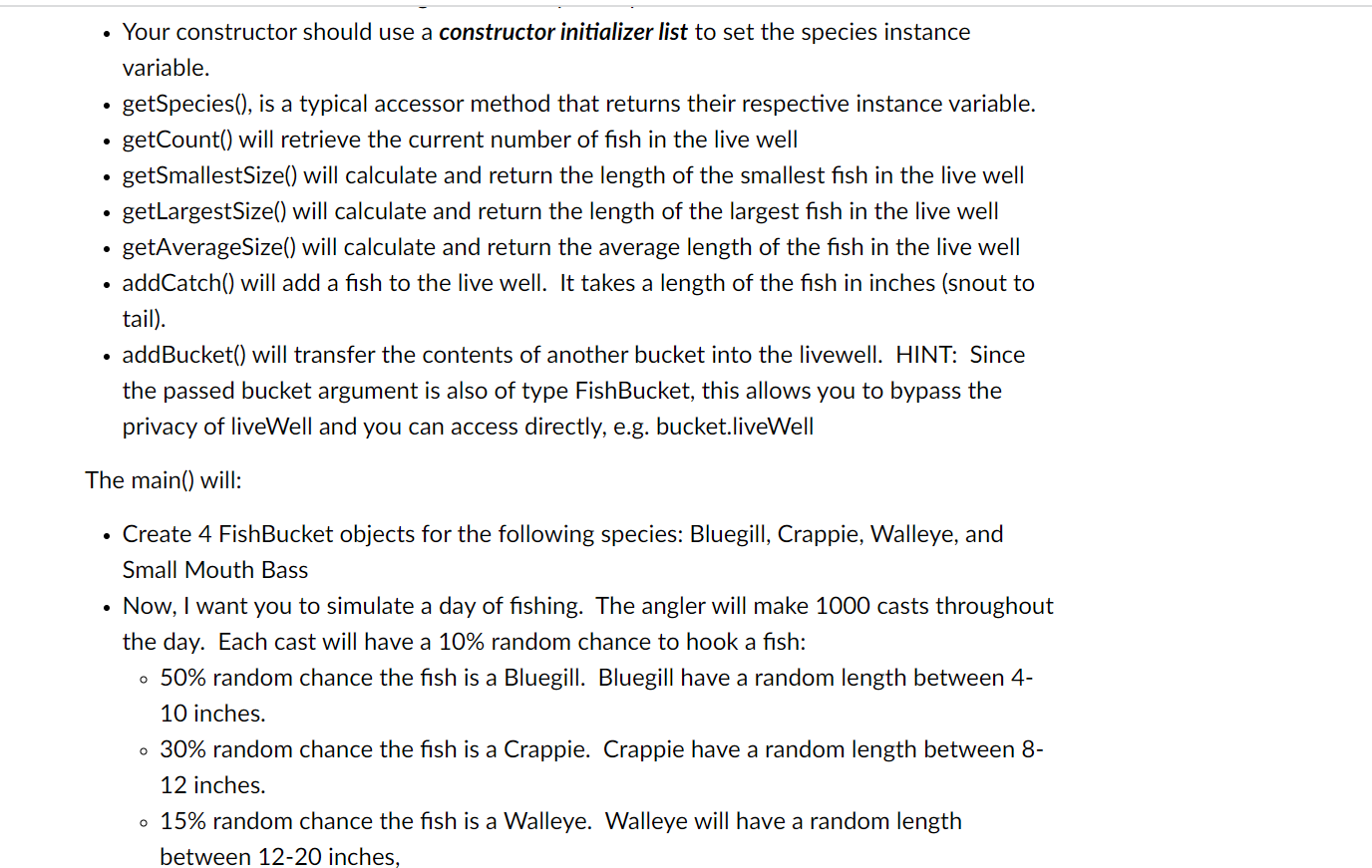 Solved You are to build a program that simulates a day of | Chegg.com