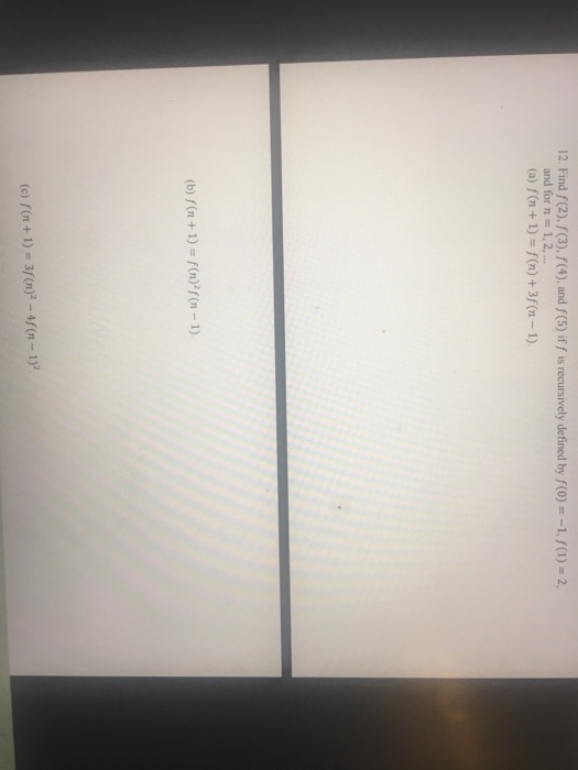 Solved Find f(2), f(3), f(4), and f(5) if f is recursively | Chegg.com