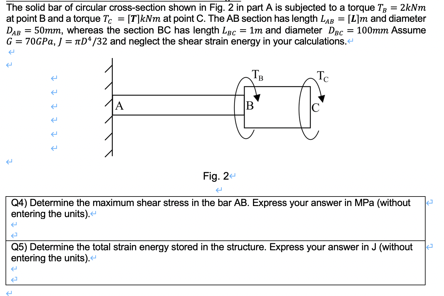 Solved The solid bar of circular cross-section shown in Fig. | Chegg.com