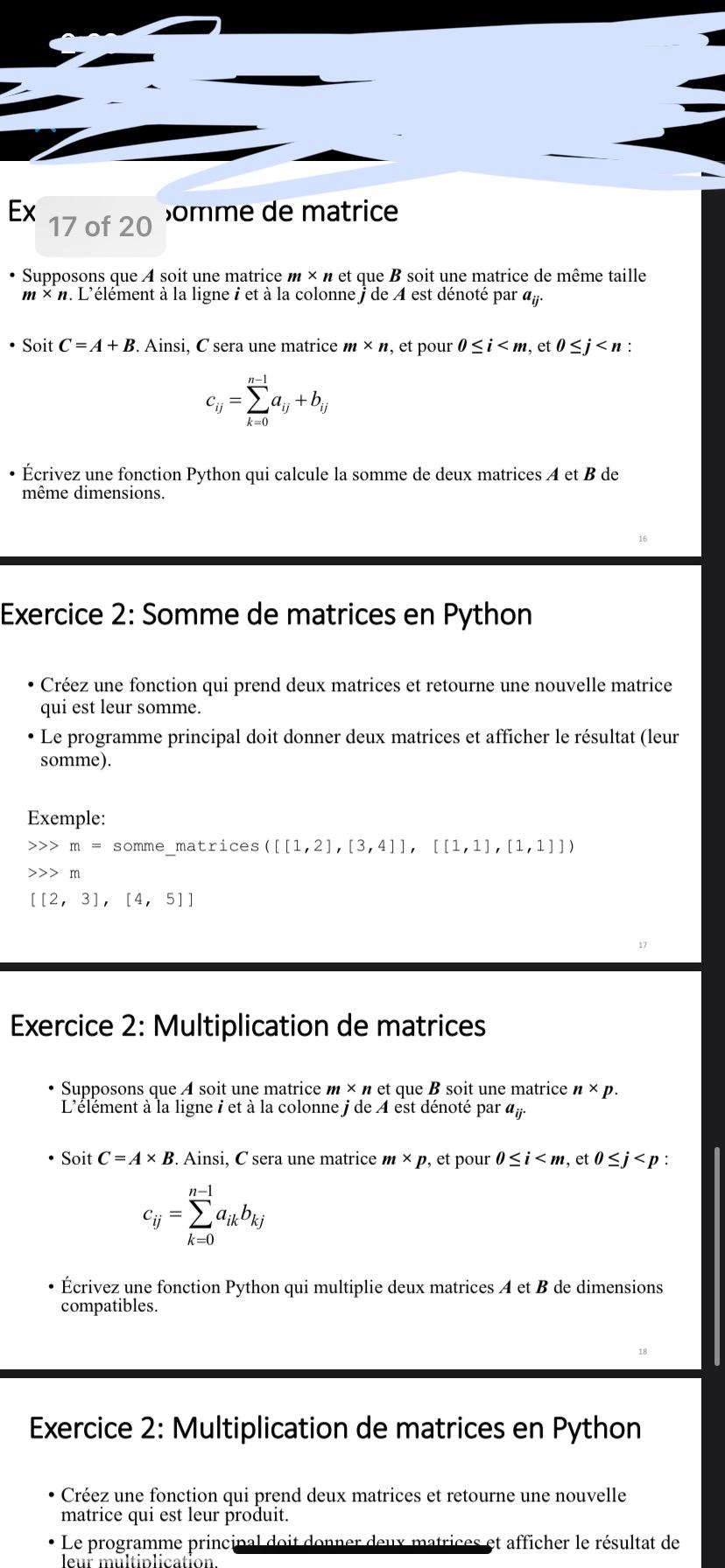 Solved - Supposons que A soit une matrice m×n et que B soit | Chegg.com